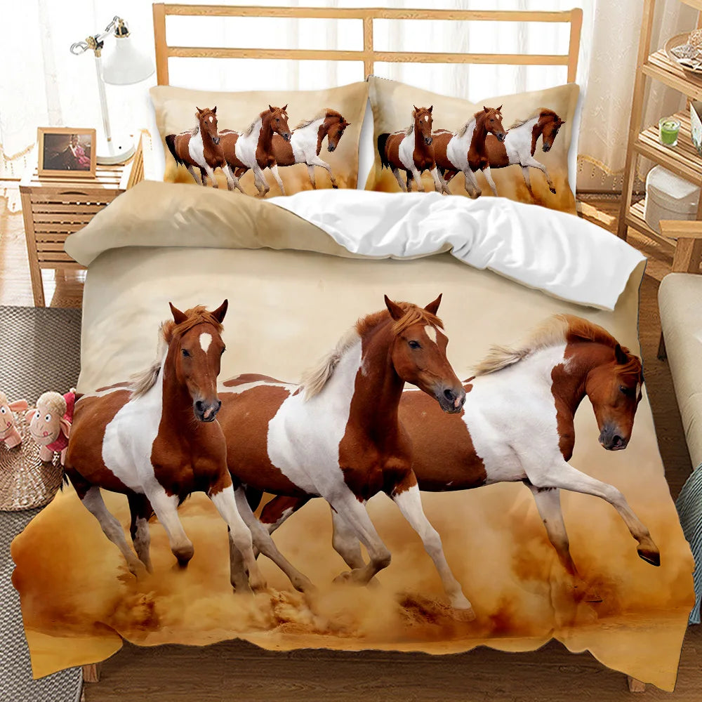 Parure de Couette "Horizon des Plaines" & Univers Cheval